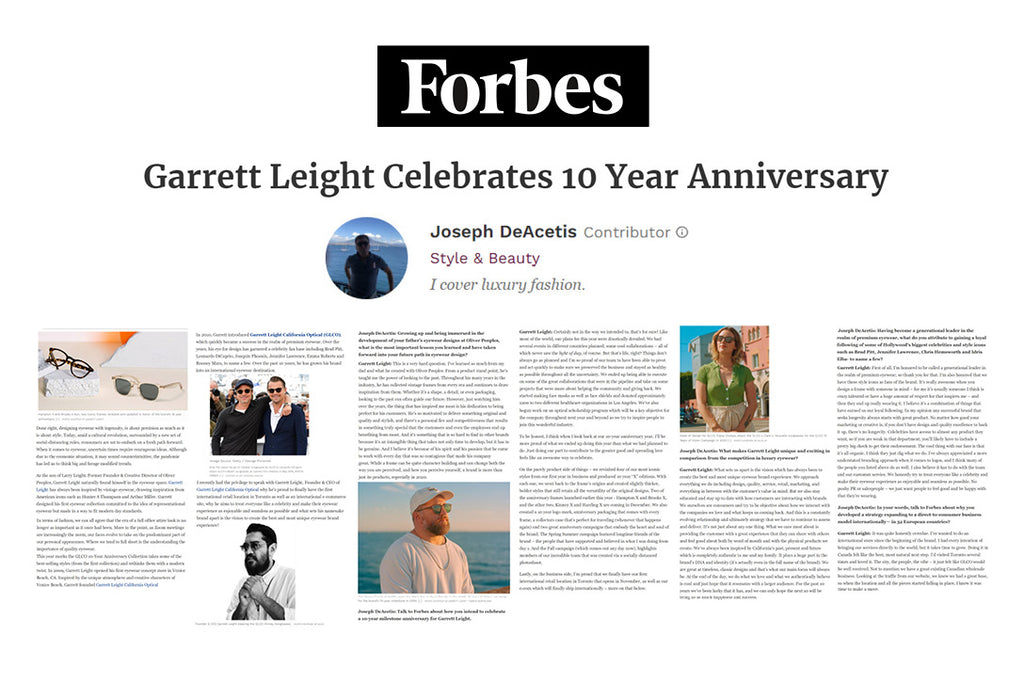 Forbes October 2020 – Garrett Leight