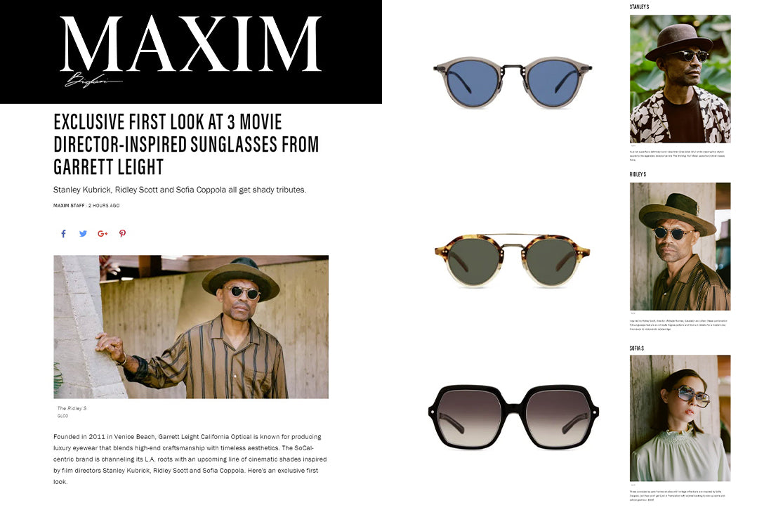 Maxim.com November 2019 – Garrett Leight