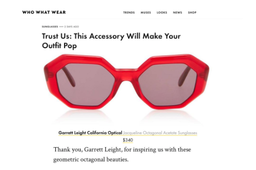 WHO WHAT WEAR JULY 2018 – Garrett Leight